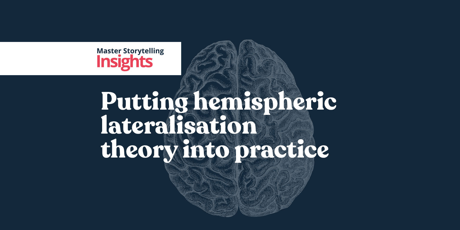 Putting hemispheric lateralisation theory into practice – Ministory
